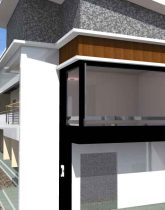Modern shops and offices house design concept